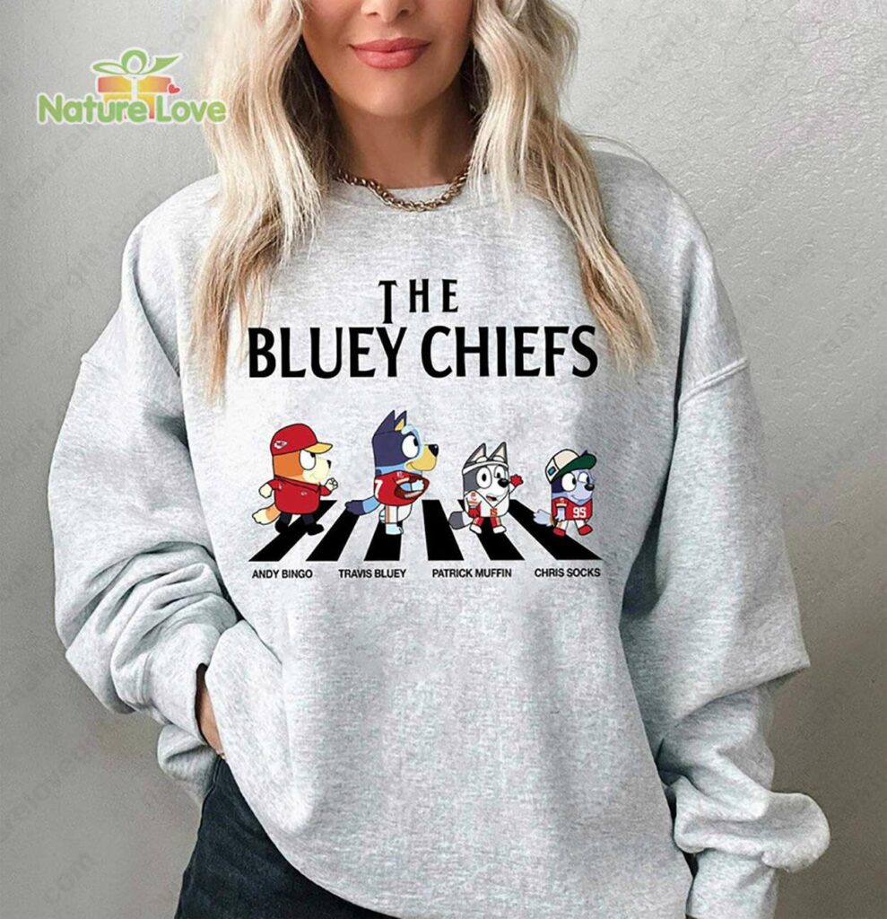 Bluey Chiefs Abbey Road Kansas City NFL Shirt - Unique Gifts For Every ...