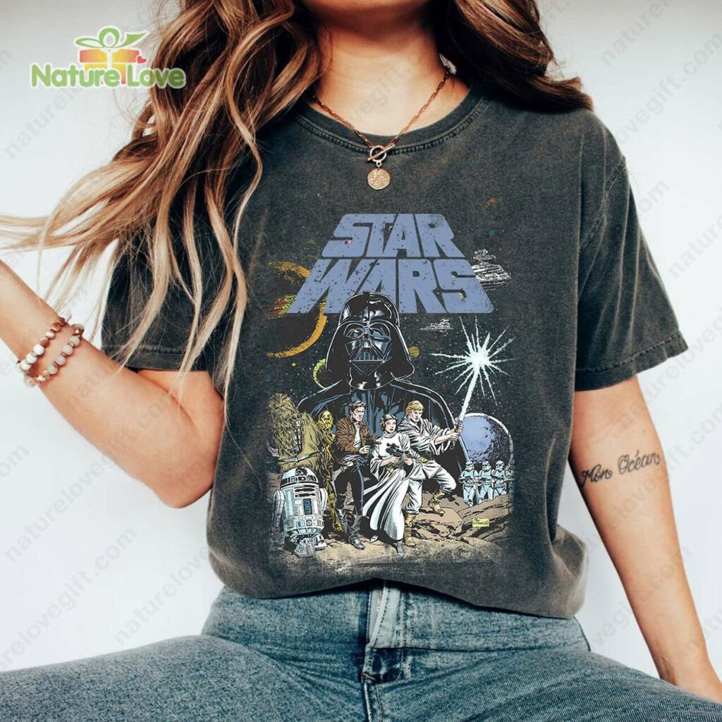 Vintage Disney Star Wars Shirt A New Hope Faded Disneyworld Shirts ...