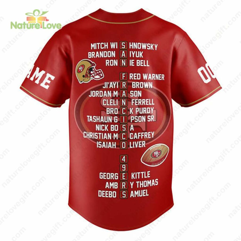Custom 49ers Jersey San Francisco NFC Champions Player Name Football ...