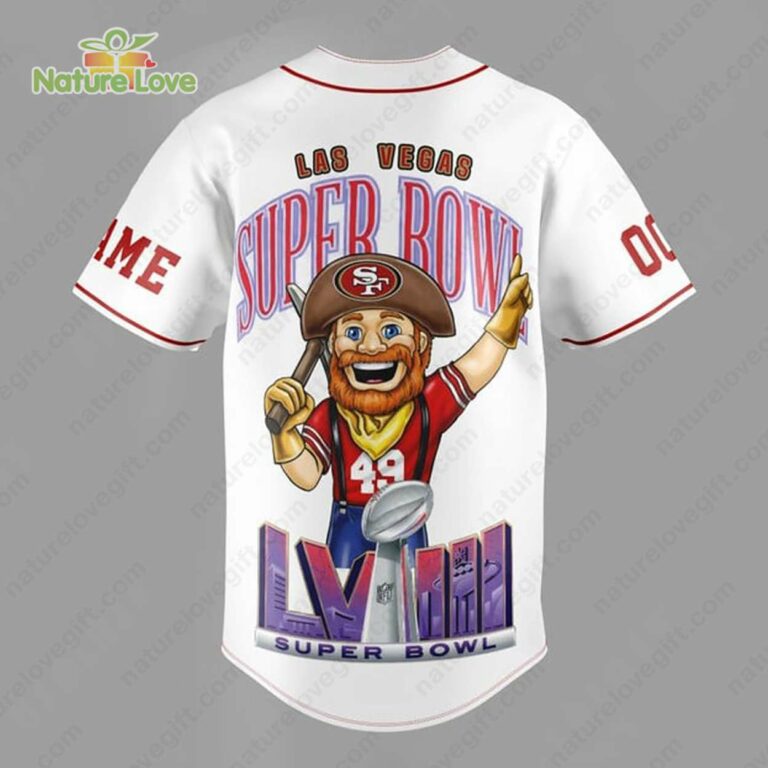 Niners Custom Jersey San Francisco 49ers Las Vegas Super Bowl Shirt ...
