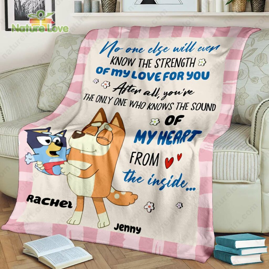 Personalized Bluey Mom Blanket Gifts For Mother From Daughter Son ...