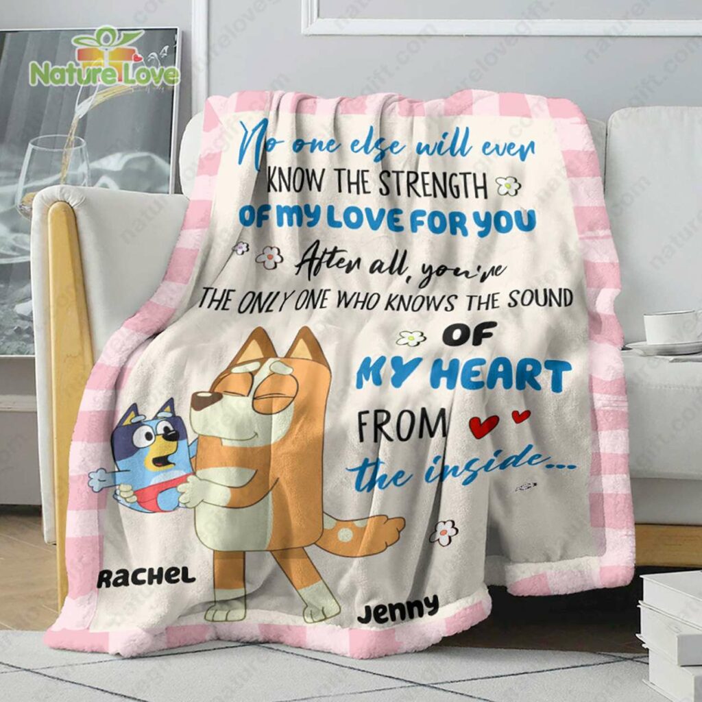 Personalized Bluey Mom Blanket Gifts For Mother From Daughter Son ...