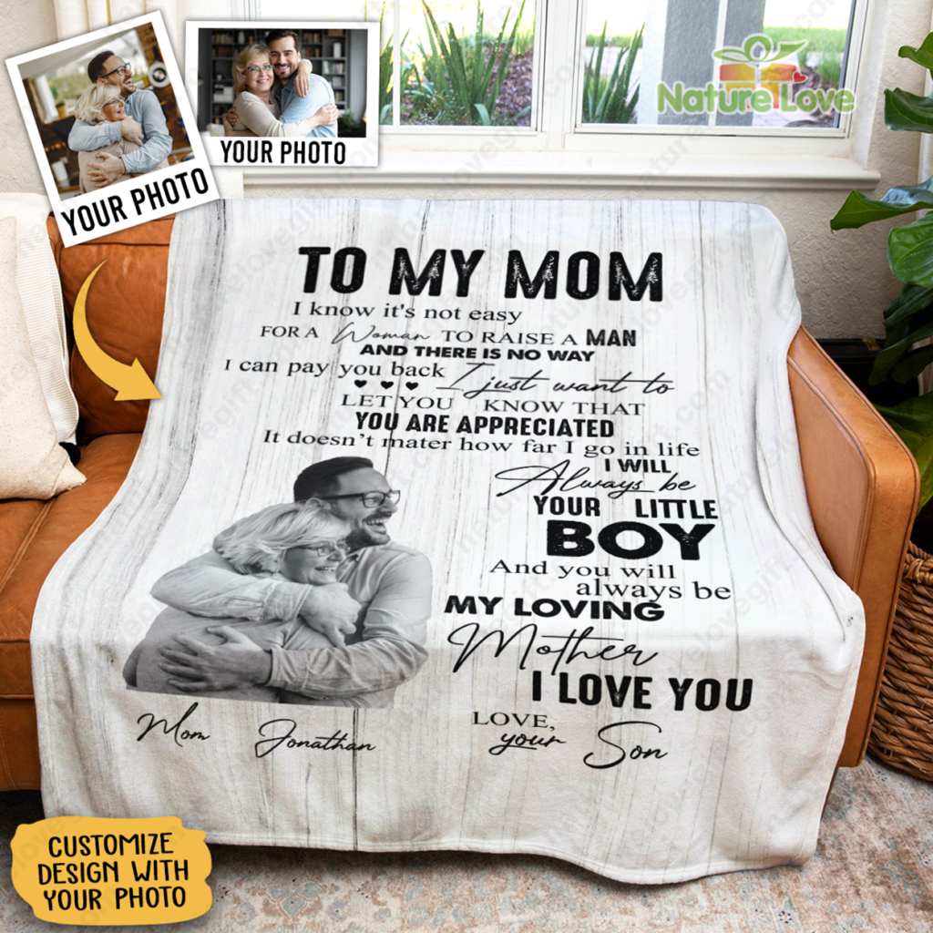 Personalized Mom Blanket With Picture To My Mom Gift For Mother - The ...