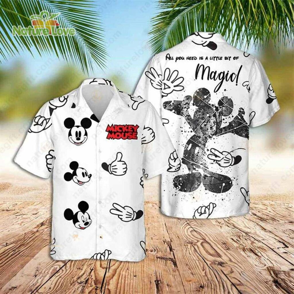 Little Of Magic Mickey Mouse Button Up Hawaiian Shirt Disney Gifts ...