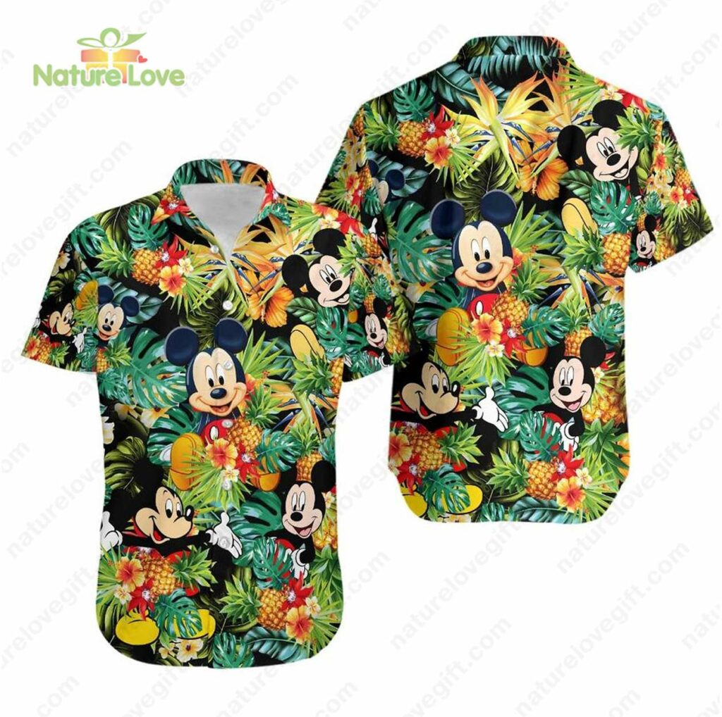 Mickey Mouse Hawaiian Shirt Fruits Aloha Shirts Disney Gift - Unique ...