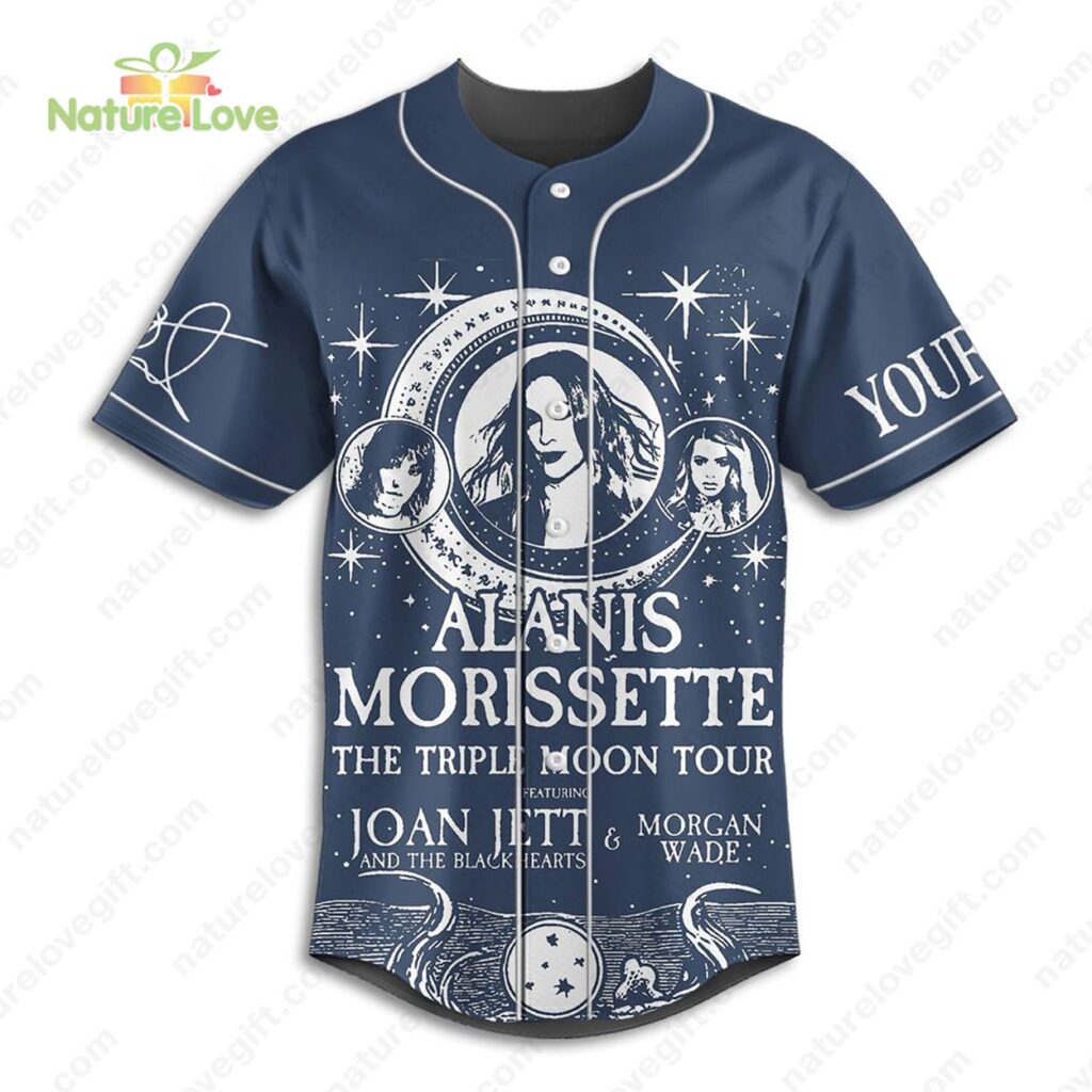 Alanis Morissette The Triple Moon Tour Custom Baseball Jersey Shirt ...