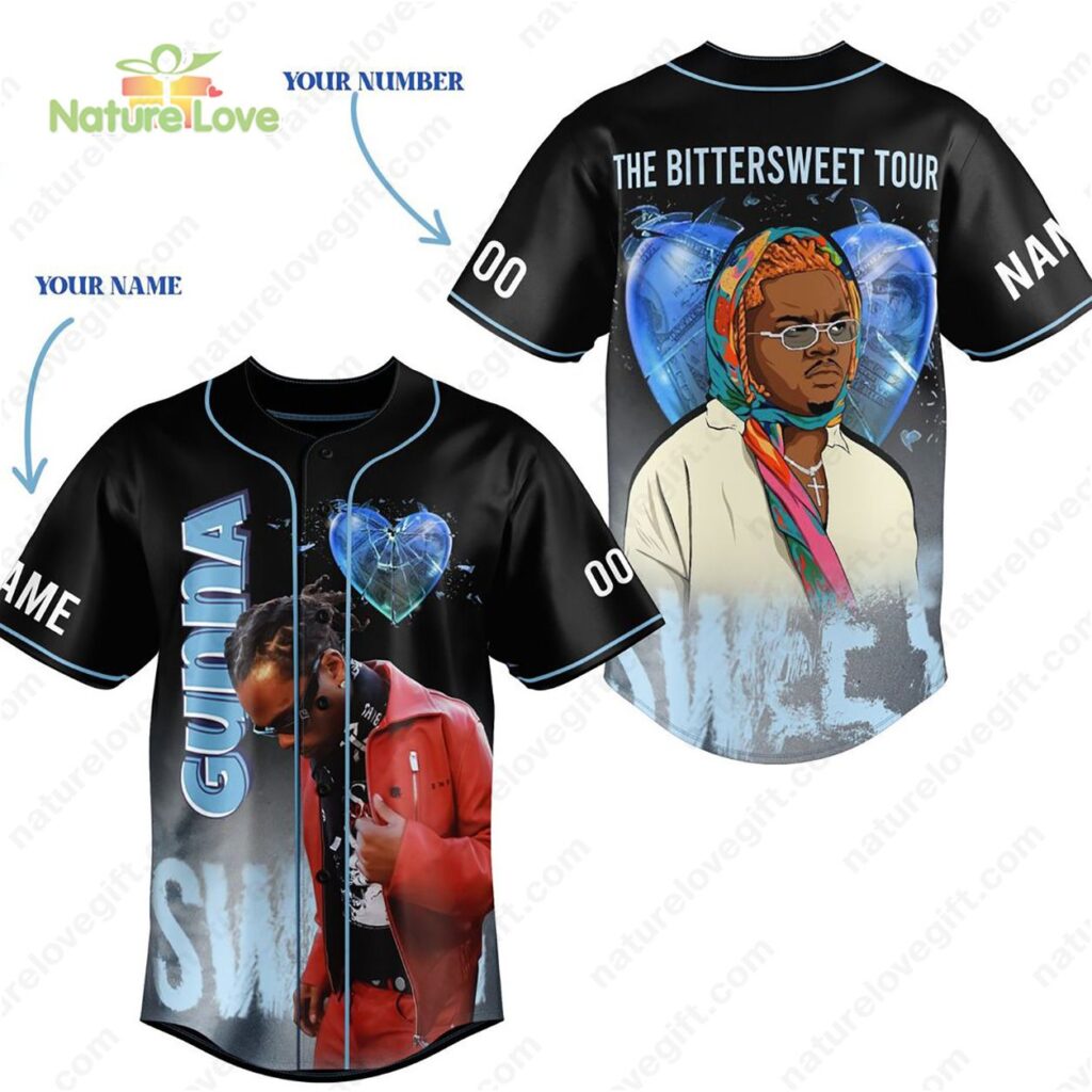 Gunna The Bittersweet Tour 2024 Custom Baseball Jersey - Unique Gifts ...