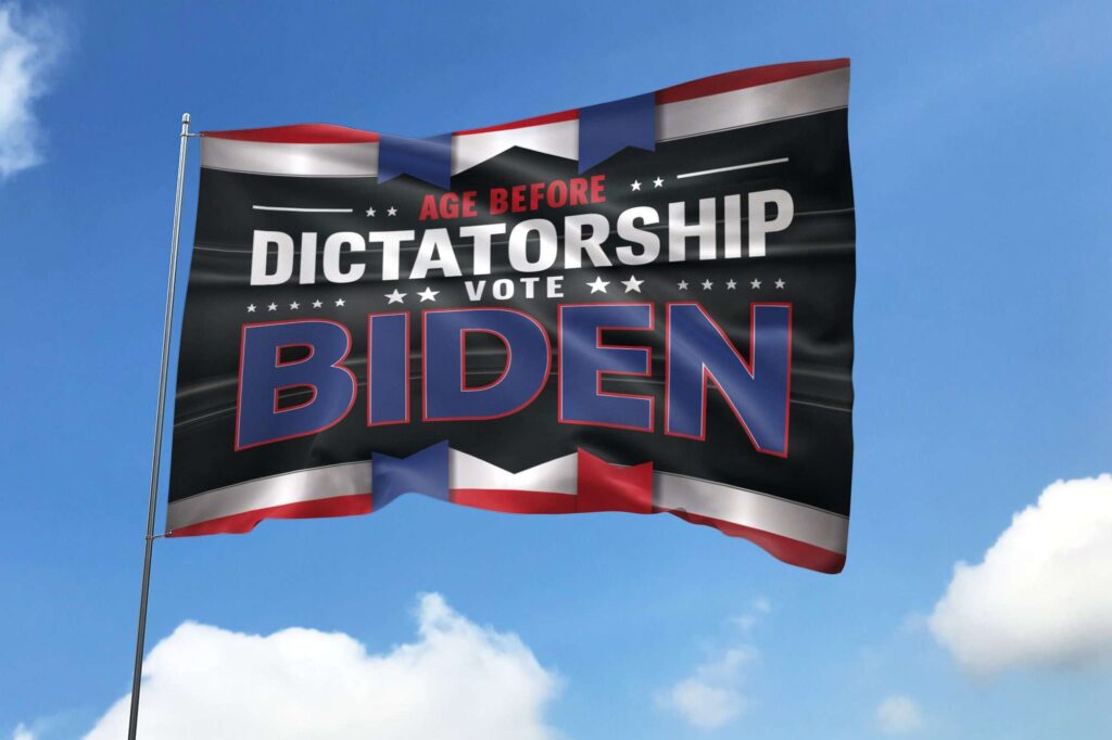 Age Before Dictatorship Vote Biden Flag Support Biden House Flags ...