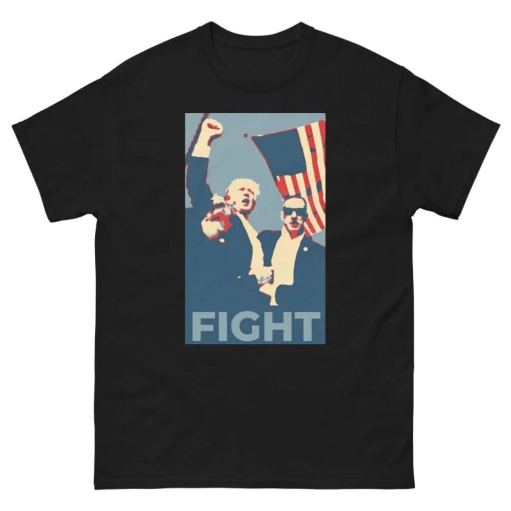 Trump Shot Shirt - Trump Fight T-shirt - Trump 2026 MAGA American Flag ...