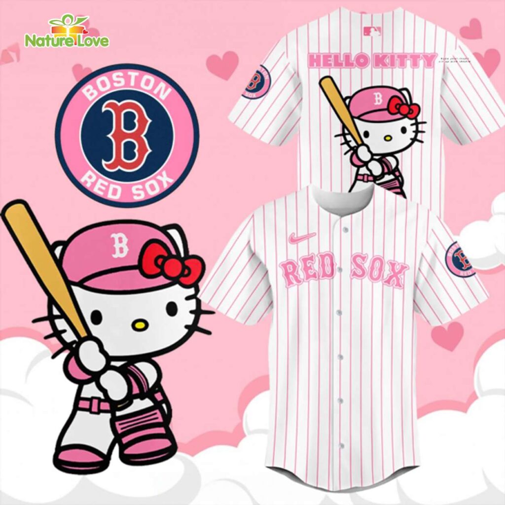 Hello Kitty Boston Red Sox Pink MLB Baseball Jersey - Unique Gifts For ...