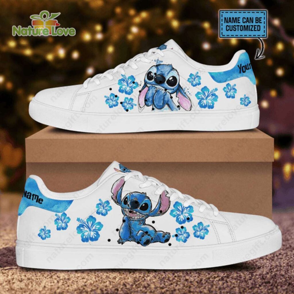 Stitch Disney Shoes Stitch Hibiscus Custom Stan Smith Shoes - Unique ...