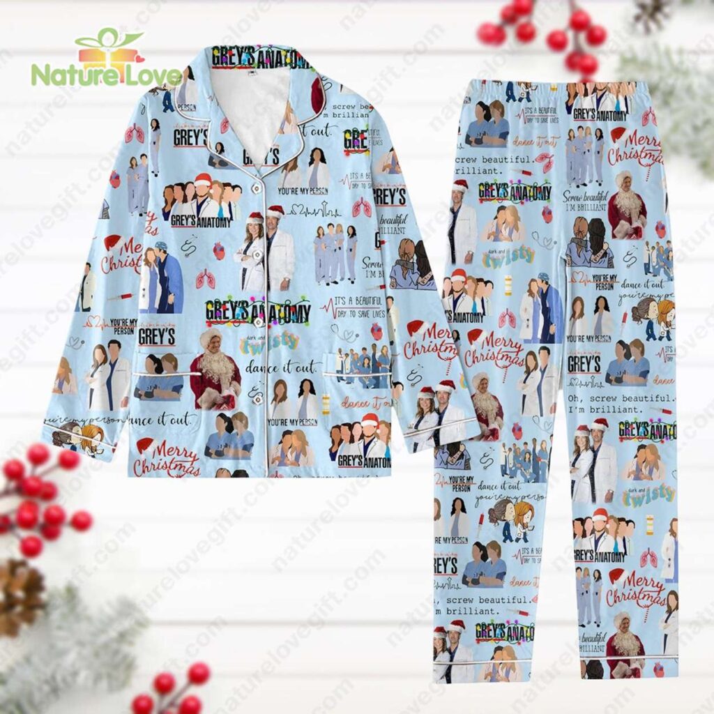 Grey's Anatomy Nursing Pajama Set Dr Meredith Grey Pajamas - Unique ...