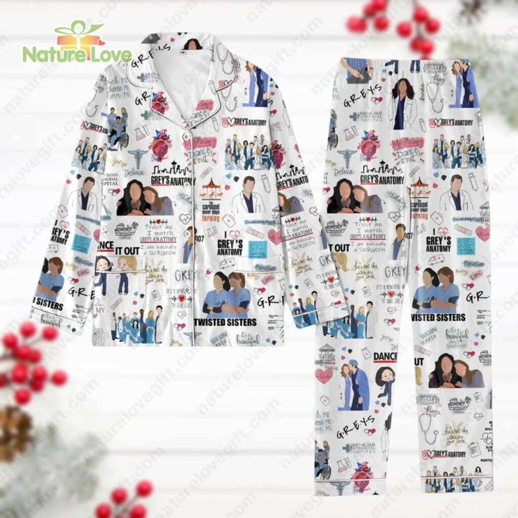 Meredith Grey's Anatomy Nursing Pajamas Set Christmas Gifts - Unique ...