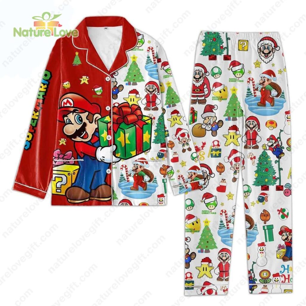 Super Mario Christmas Pajamas Set Super Mario Gifts - Unique Gifts For ...