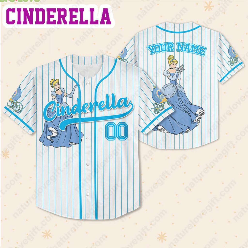 Ariel Disney Princess Custom Baseball Jersey With Name Number - Unique ...