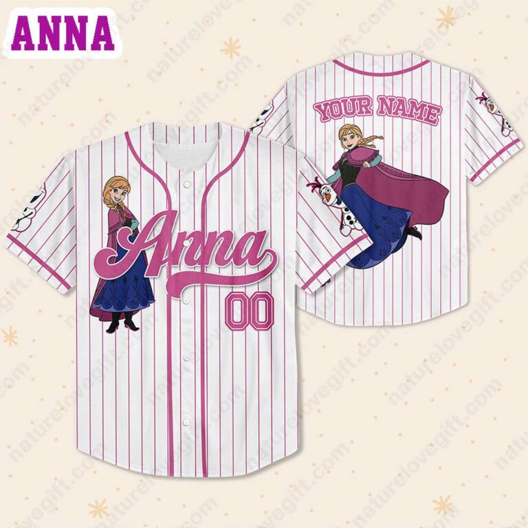 Ariel Disney Princess Custom Baseball Jersey With Name Number - Unique ...