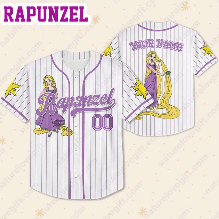 Ariel Disney Princess Custom Baseball Jersey With Name Number - Unique ...