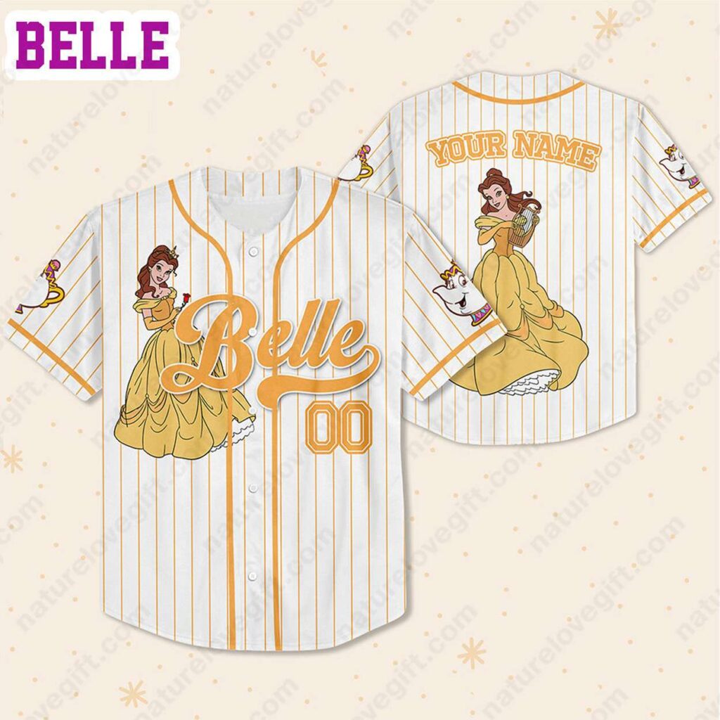 Ariel Disney Princess Custom Baseball Jersey With Name Number - Unique ...