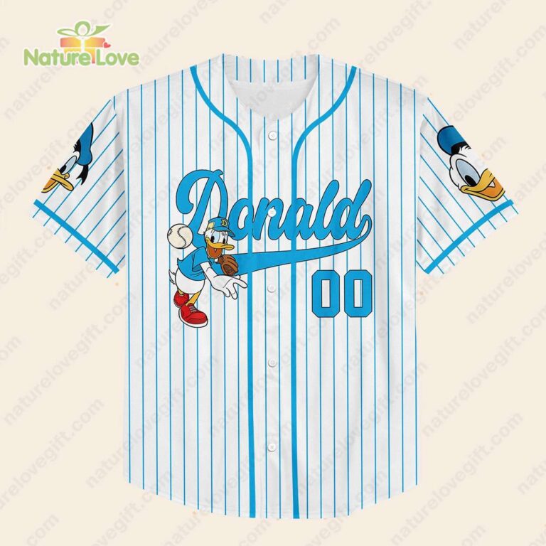 Disney Donald Duck Personalized Baseball Jersey With Name And Number ...