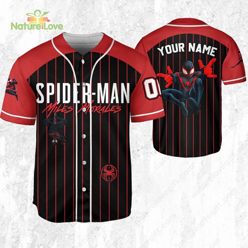 Marvels Spider Man Miles Morales Personalized Baseball Jersey - Unique ...