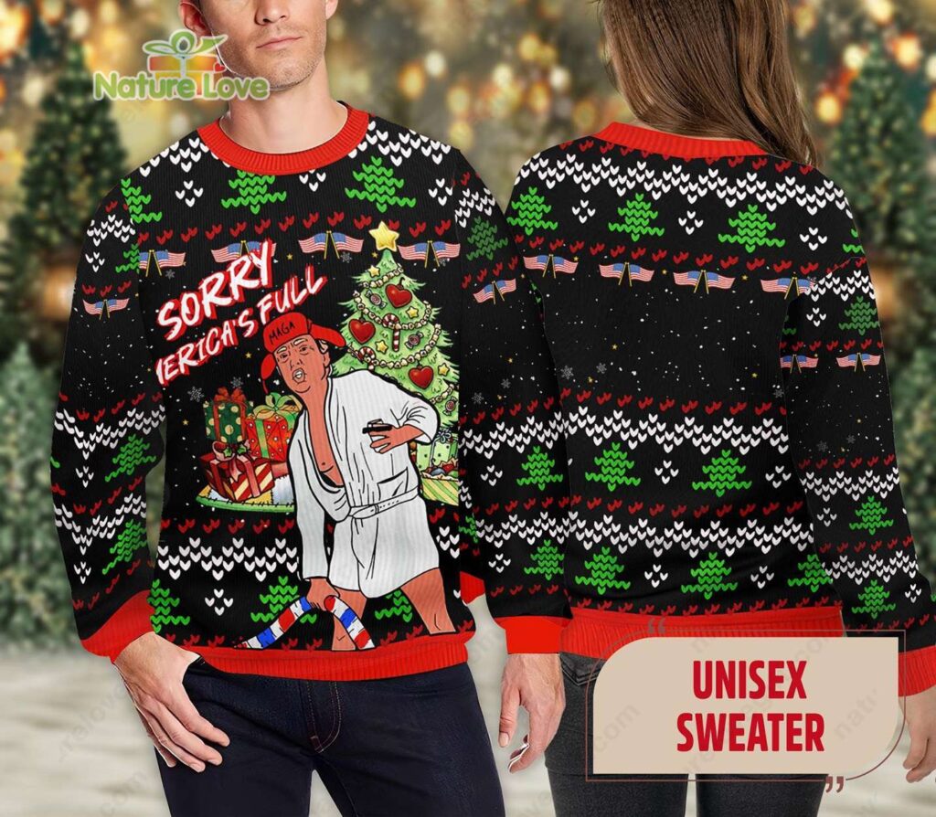 Donald Trump Bathrobe Sorry Merica’s Full Ugly Christmas Sweater ...