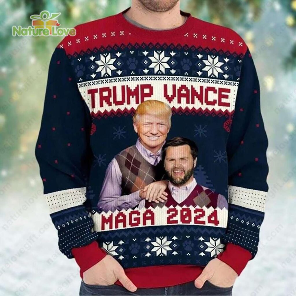JD Vance Donald Trump Funny Ugly Christmas Sweater Trump Sweatshirt ...