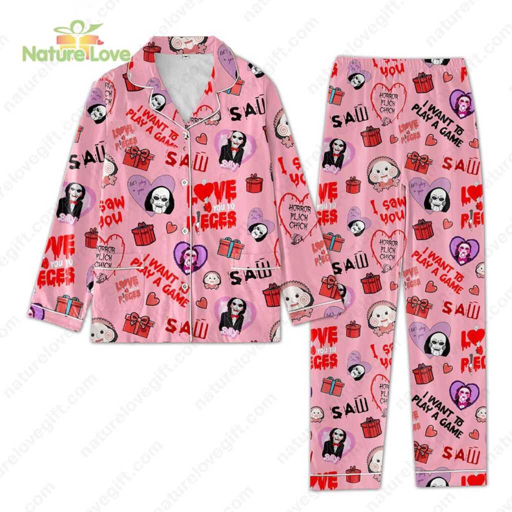 Billy Saw Puppet Doll Love You To Pieces Pajamas Set - Unique Gifts for ...