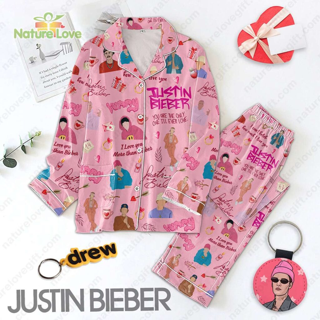 Justin Bieber I Love You More Valentine Pajamas Set - Unique Gifts For ...