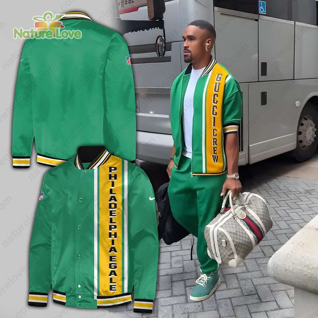Gucci Crew Philadelphia Eagles NFL Baseball Jacket - Unique Gifts For ...