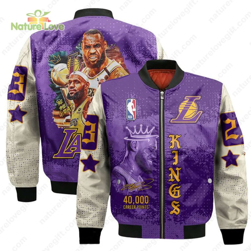 LeBron James Lakers 40K Career Points NBA Bomber Jacket - Unique Gifts ...