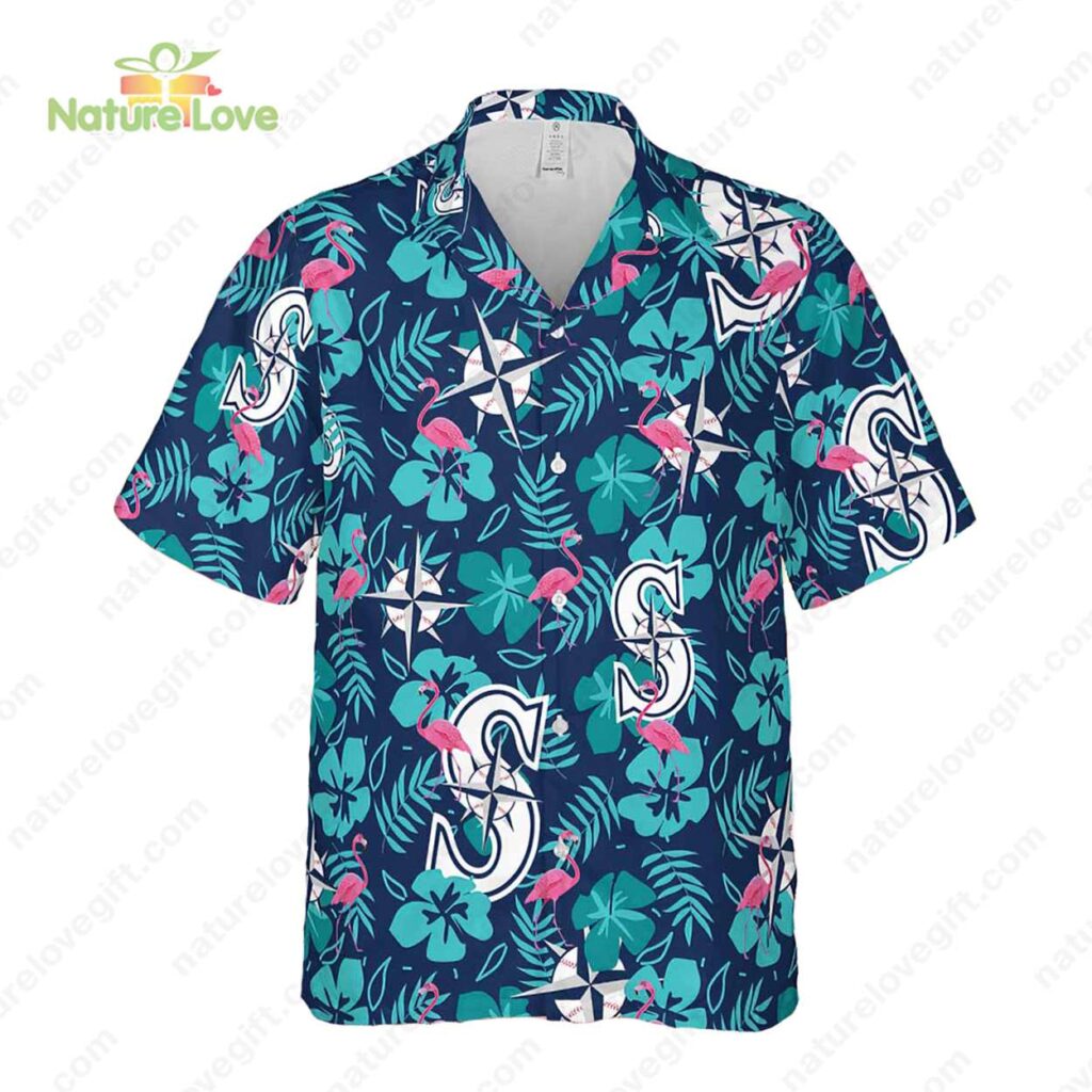 Seattle Mariners MLB Tropical Hibiscus Flamingo Hawaiian Shirt - Unique ...