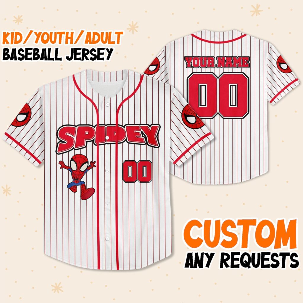 Spider Verse Baseball Jersey Spidey And His Amazing Friends ...