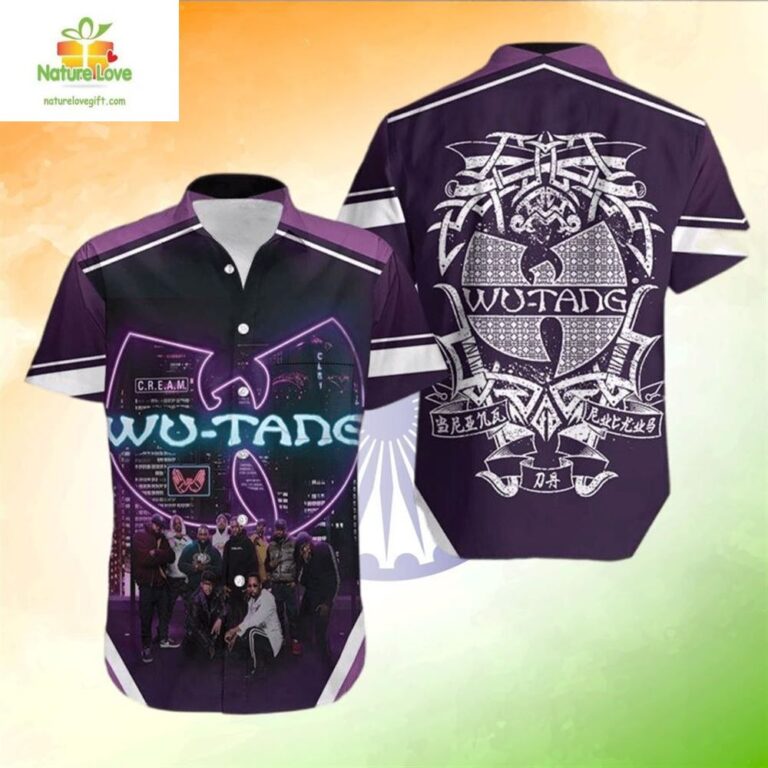 Wu Tang Clan Cream Led Light Logo Summer 2025 Hawaiian Shirt - Unique ...