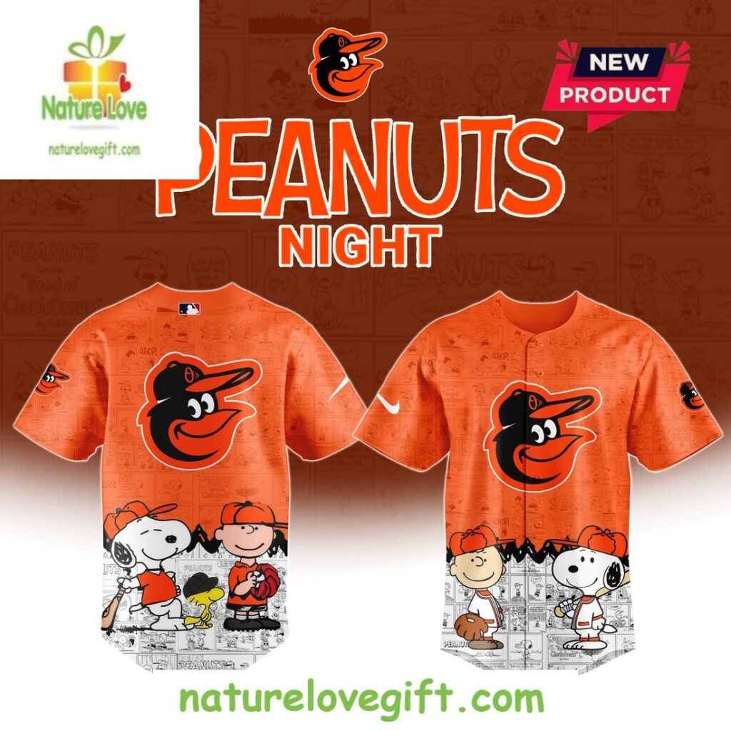 Baltimore Orioles 75th Anniversary Of Peanuts Baseball Jersey - Unique ...