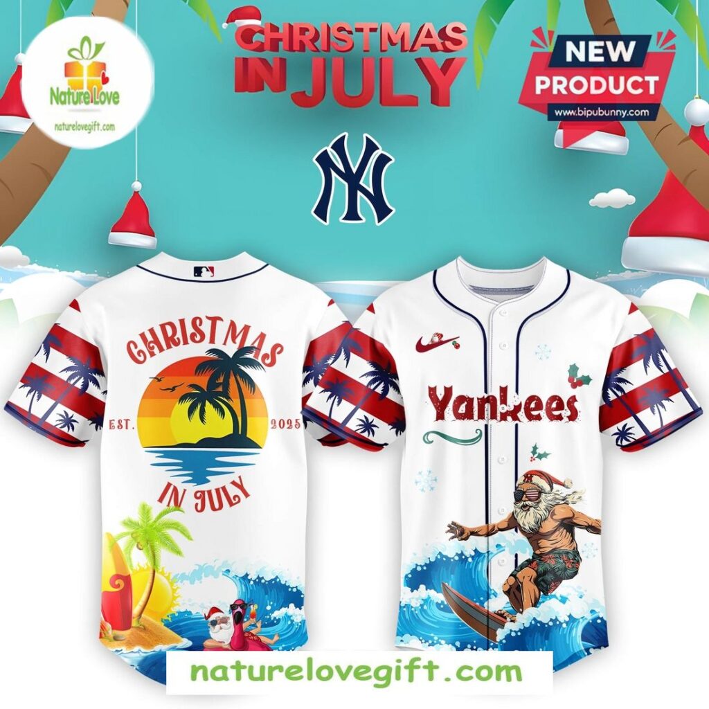 New York Yankees MLB Christmas July Santa 2025 Baseball Jersey - Unique ...